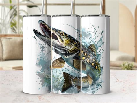 6 Pike Fish Clipart Pike Clipart Png Fishing Digital Graphic