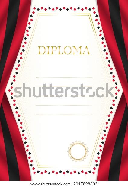 Vertical Frame Border Trinidad Tobago Flag Stock Vector Royalty Free