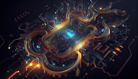 Premium Ai Image Abstract Circuit Cyberspace Design Created