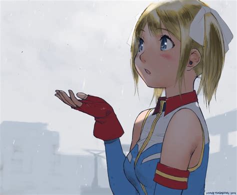 Safebooru 1girl Blonde Hair Blue Eyes Blush Fingerless Gloves Gloves