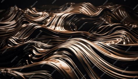 Premium Photo Smooth Metallic Wave Pattern Reflects Futuristic Elegance Generated By Ai