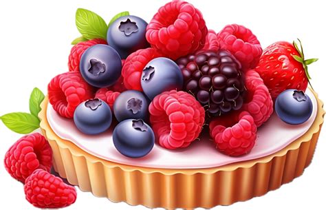 Sweet Tart With Berries Png With Ai Generated 34617572 Png