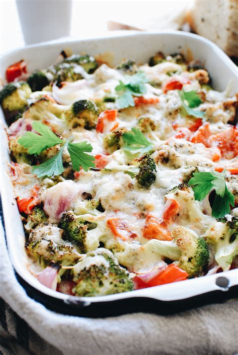 Cheesy Chicken And Veggie Bake Bev Cooks