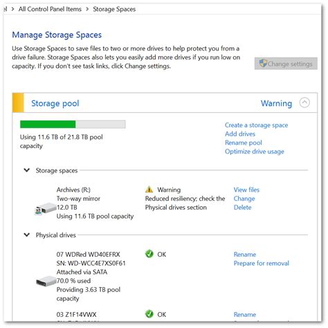 Cant Remove Unused Physical Disk From Storage Spaces Pool Super User