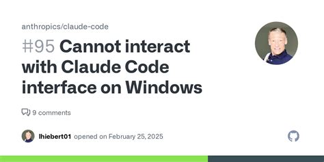 cannot interact with claude code interface on windows · issue 95 · anthropics claude code · github