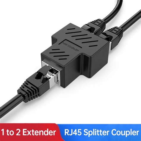 Rj45 1 To 2 Way Ethernet Lan Cable Port Network Double Cable Splitter
