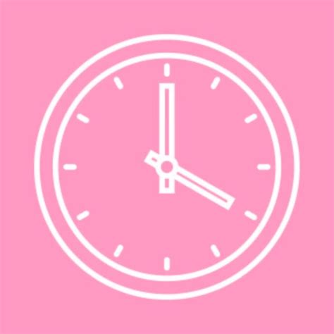 Clock Pink Icon Iphone Design App Icon Design Ios App Icon