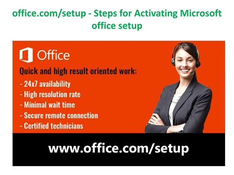 PPT Office Com Setup Steps For Activating Microsoft Office Setup PowerPoint Presentation