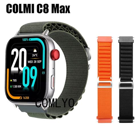 สําหรับ Colmi C8 Max สมาร์ทนาฬิกาไนลอนกีฬานุ่มผู้หญิงผู้ชาย Smartwatch