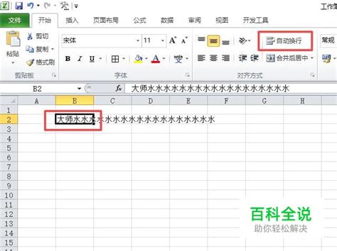 如何在excel一个单元格中显示多行文字 ？ 【百科全说】
