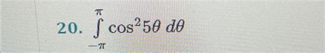 Solved ππcos25θdθ Chegg com