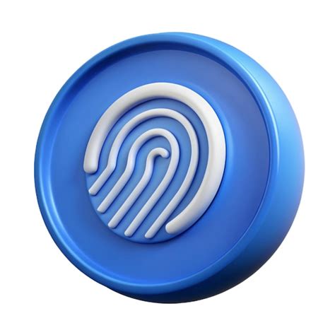 3d Finger Print Button 3d Finger Print Verification Button Premium Ai