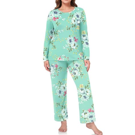 Cueply Womens Plus Size Pajamas Long Sleeve Pjs Sets Loungewear