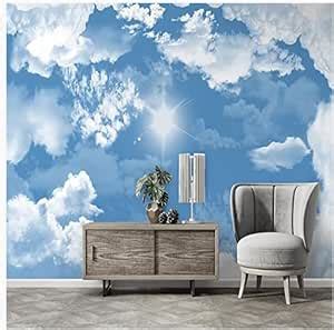 ELGADO Cloud Sun Wallpapers Sky Landscape Peel And Stick D Background Wall Art Mural Premium