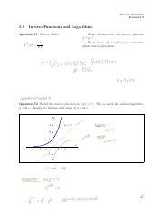 Understanding Inverse Functions and Logarithms in Math 180 | Course Hero