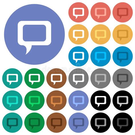 Iconos Planos De Varios Colores Redondos Ilustración Del Vector