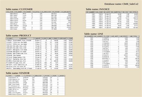 Solved Database Name Ch08saleco2 1002 Table Name Customer