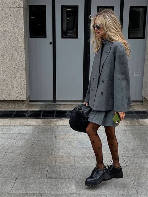 Пиджак оверсайз с юбкой | Stylish fall outfits, Stylish outfits, Autumn ...