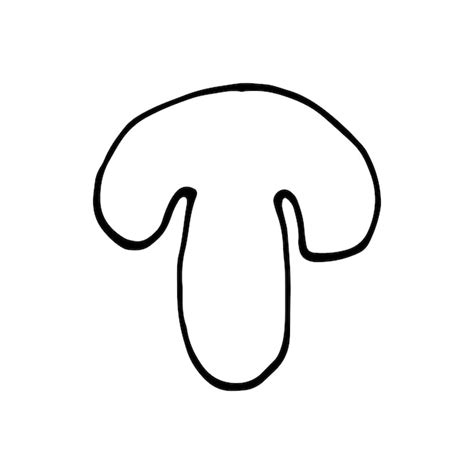 Premium Vector Single Hand Drawn Forest Mushroom For Autumn