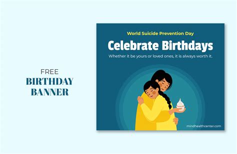 World Suicide Prevention Day Birthday Banner In  Svg Pdf
