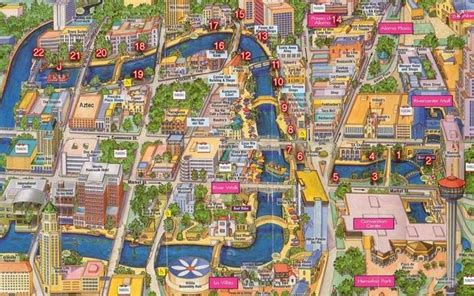 Riverwalk San Antonio Tourist Map
