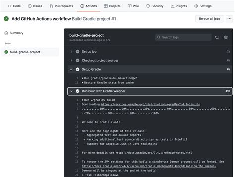 在 Github Actions 上执行 Gradle 构建 Gradle811中文文档 Api参考文档 全栈行动派