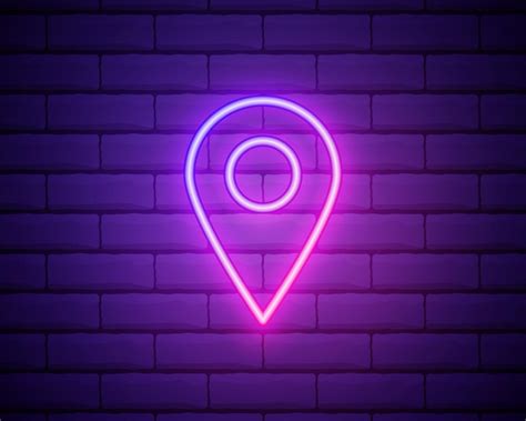 Premium Vector Pin Neon Style Icon Simple Thin Line Outline Vector Of Web Icons For Ui And Ux