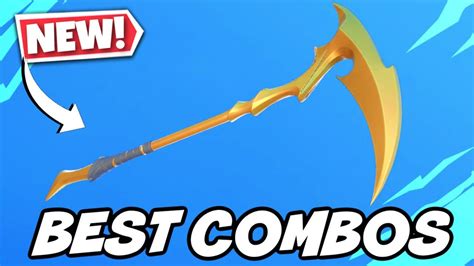 BEST COMBOS FOR NEW GOLDEN SCYTHE PICKAXE FREE Fortnite YouTube