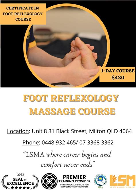 Foot Reflexology Course 18052024 Le Spa Massage Academy Milton 18 May 2024