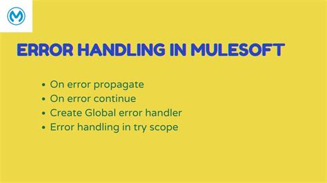 Error Handling In Mule Global Error Handler On Error Propagate On