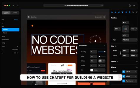 How To Use ChatGPT For Building A Website Open AI Master