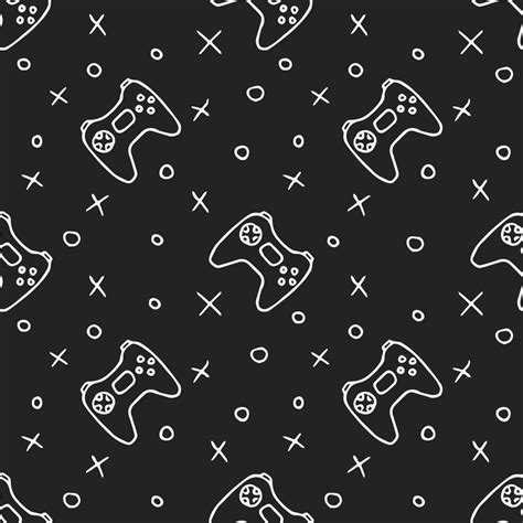 Pattern With Gamepad Icons Seamless Gaming Pattern 9739082 Vector Art