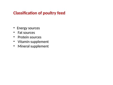 Classification Of Feed Stuffs Animal Nutrition Pptx