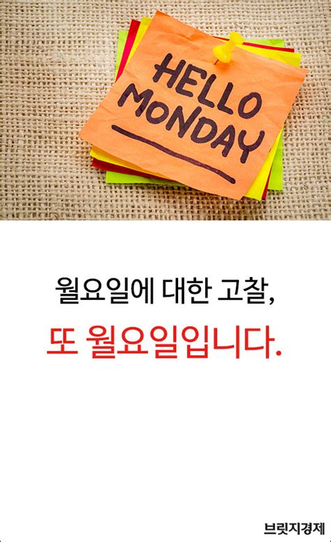 카드뉴스 월요일에 대한 고찰 또 월요일입니다