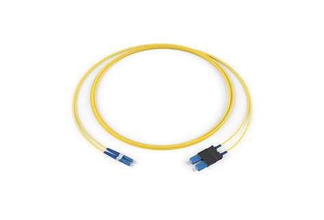 10 M LC Duplex SC Duplex Singlemode SMF 28 Ultra OS2 Fibre Patch Cord Blue Helix