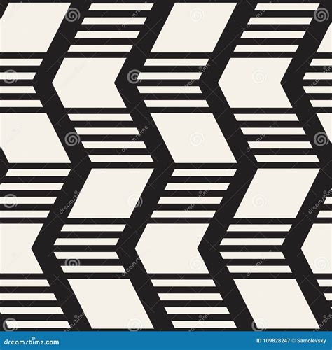 Vector Seamless Zigzag Line Pattern Abstract Stylish Geometric