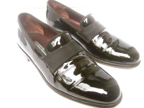 Salvatore Ferragamo Mens Black Patent Leather Dress Shoes At 1stdibs