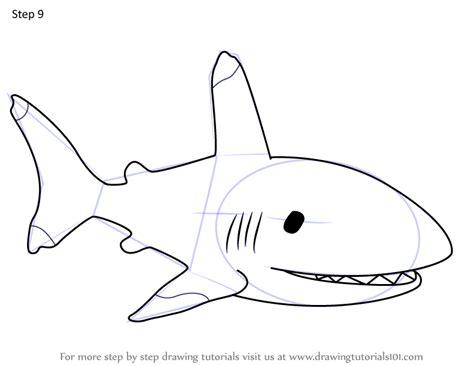How To Draw Great Whitetip Shark From Octonauts Octonauts Step By