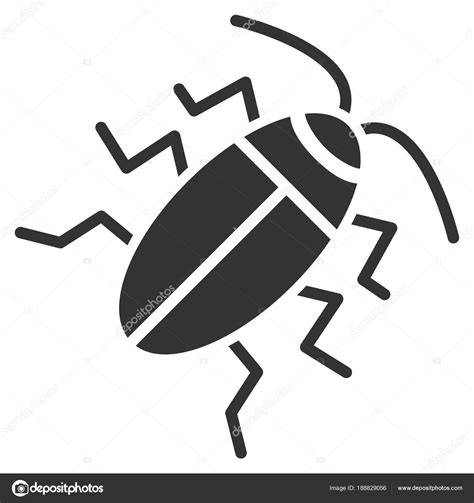 Cucaracha Plana Vector Icono Vector De Stock 188829056 De ©ahasoft