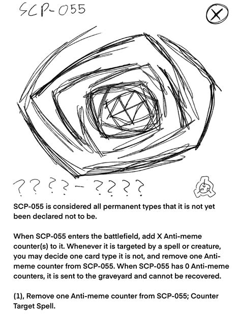 Incredibly Rough Scp 055 Card Idea I Had R Custommagic