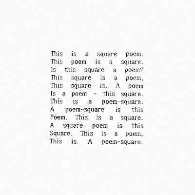 A MATEMÁTICA ANDA POR AÍ Poema Quadrado