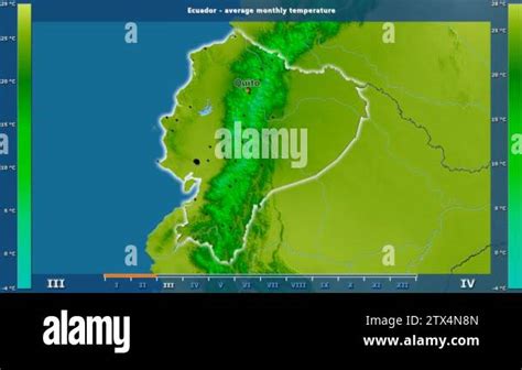 Average Temperature By Month In The Ecuador Area With Animated Legend