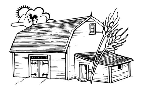 Coloriage Ferme facile dessin gratuit à imprimer