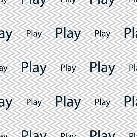 Geometric Shapes Seamlessly Form Play Symbol Icon On Abstract