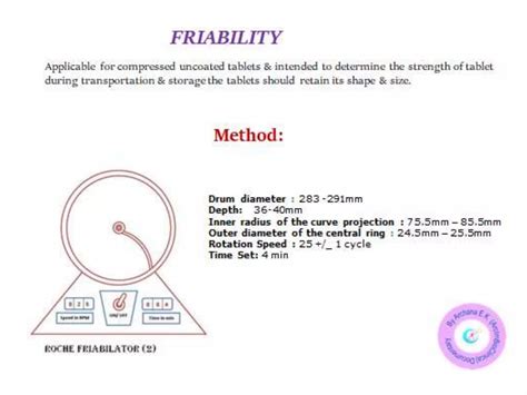 Friability Test Ppt Pptx