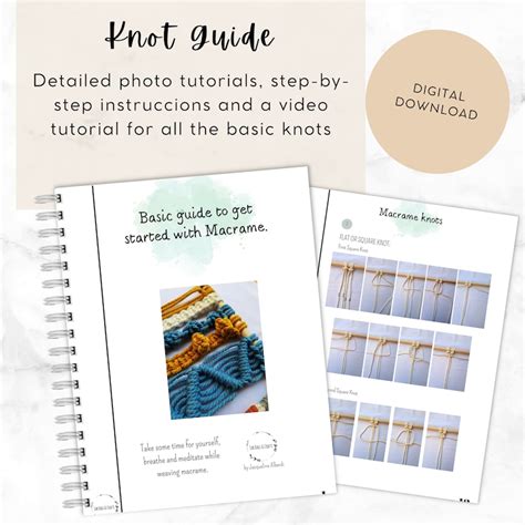 macrame knots guide pdf tutorial photos and video knots guide for beginners how to make