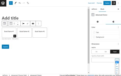 Advanced Choices Field Block Overview — Jetformbuilder Crocoblock