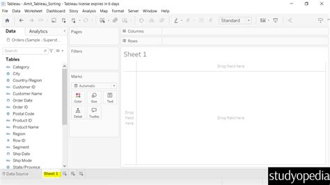 Sorting In Tableau Studyopedia