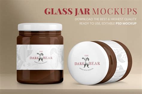Premium Psd Plastic Jar Packaging Mockup