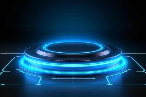 Premium Ai Image Tech Podium